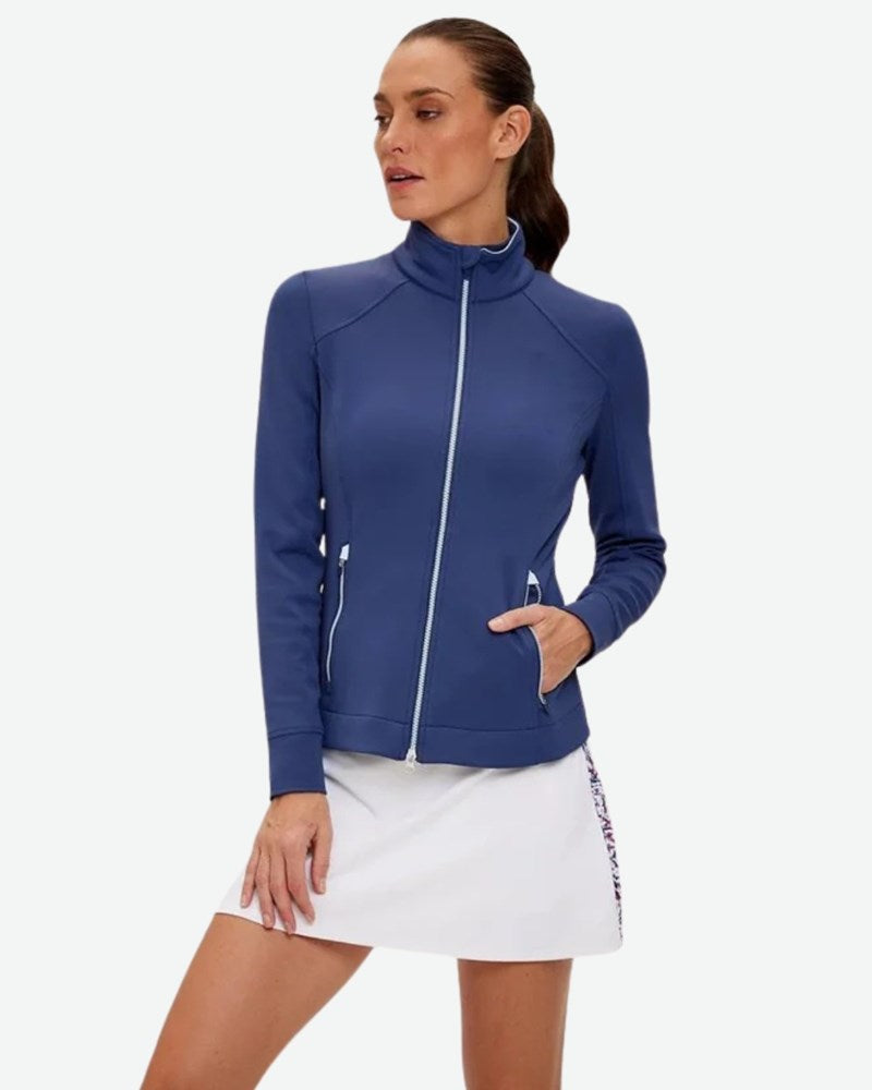 Zero Restriction Ladies Sweater Full Zip - Mikaela- Storm – A2Z Golf