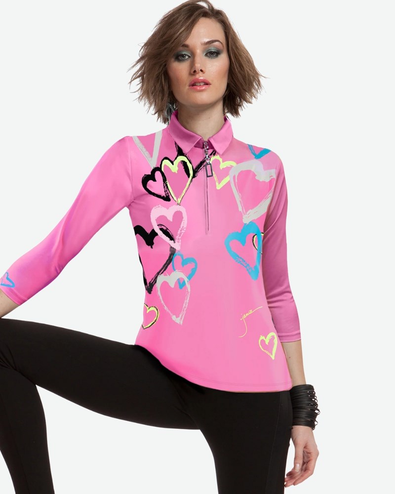 Jamie Sadock 3/4 Sleeve Polo - Queen of Hearts – A2Z Golf